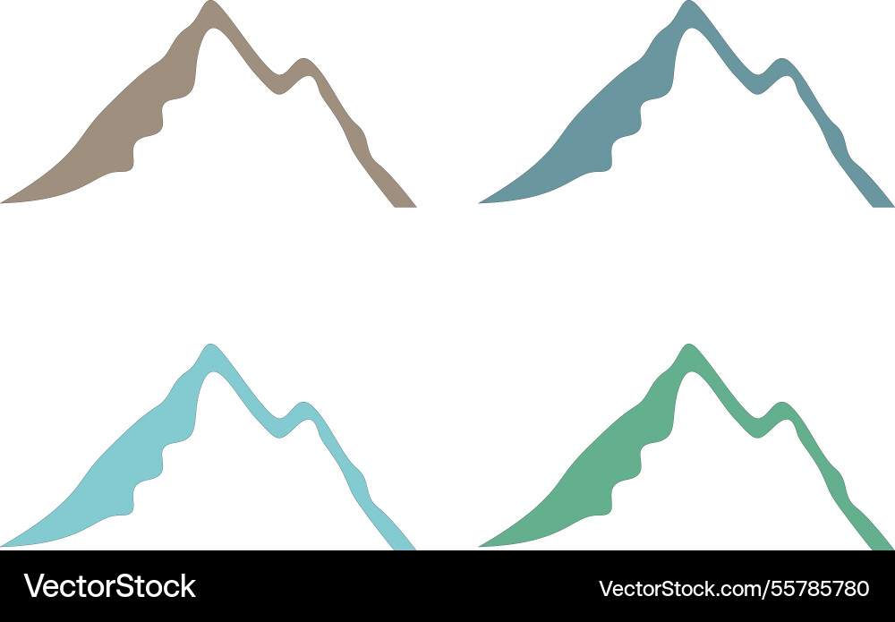 Blue hills sign symbol logo Royalty Free Vector Image