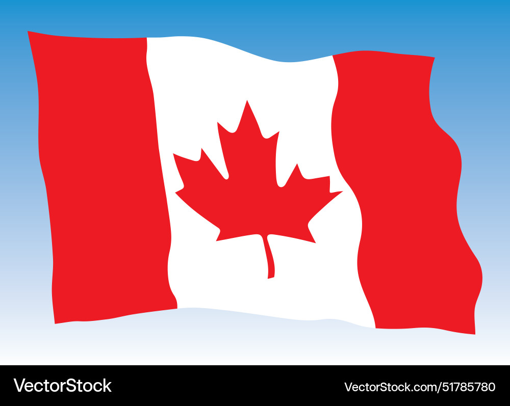 Canadian flag Royalty Free Vector Image - VectorStock