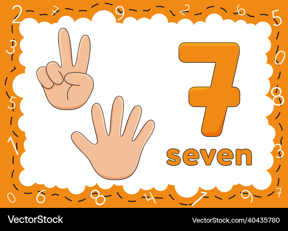 Children educational cards with numbers Royalty Free Vector