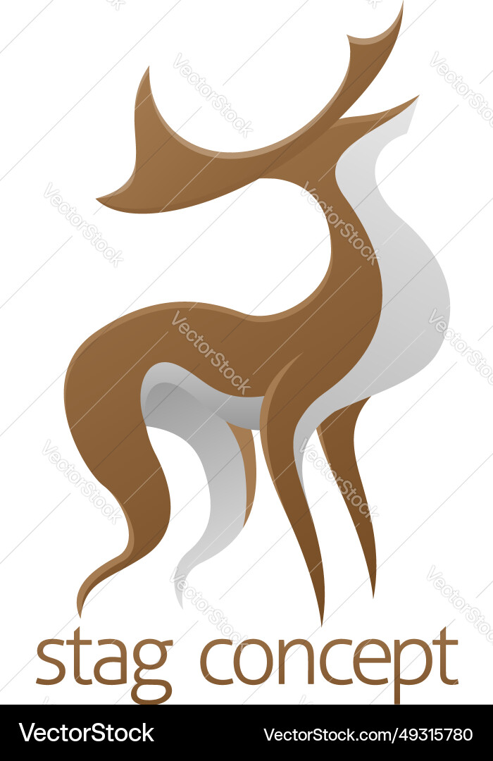 Deer stag design Lizenzfreies Vektorbild - VectorStock