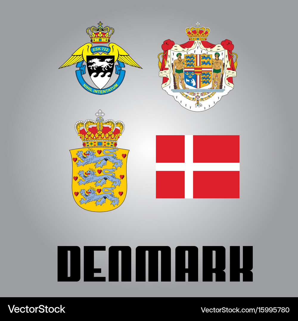 Denmark Flags and Symbols – Royalty-Free Vector | VectorStock