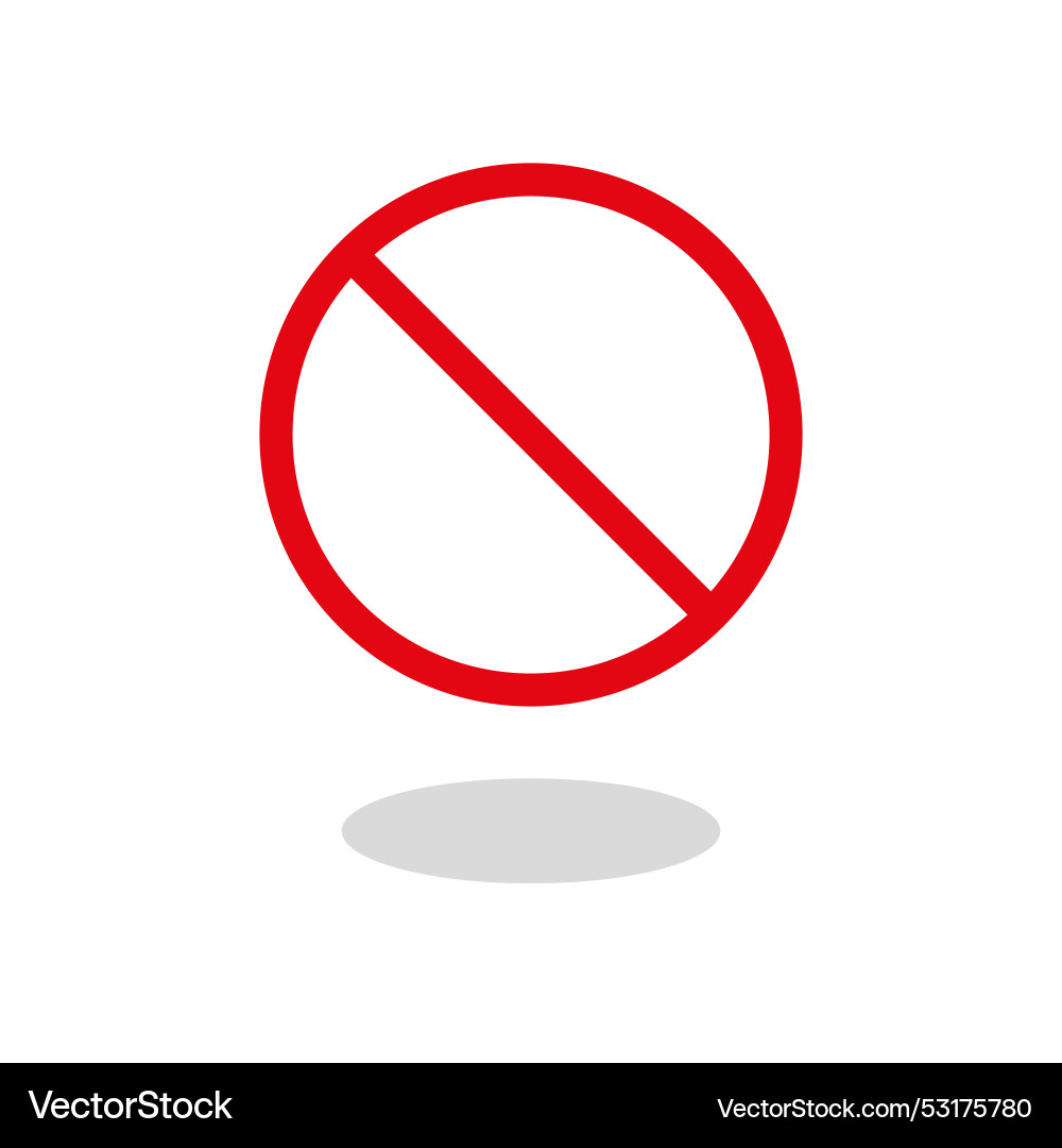 Do not stop sign do not to do something stock Vector Image
