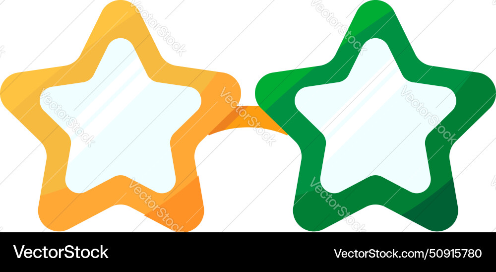 Fashionable retro glasses with star shaped frames Vector Image