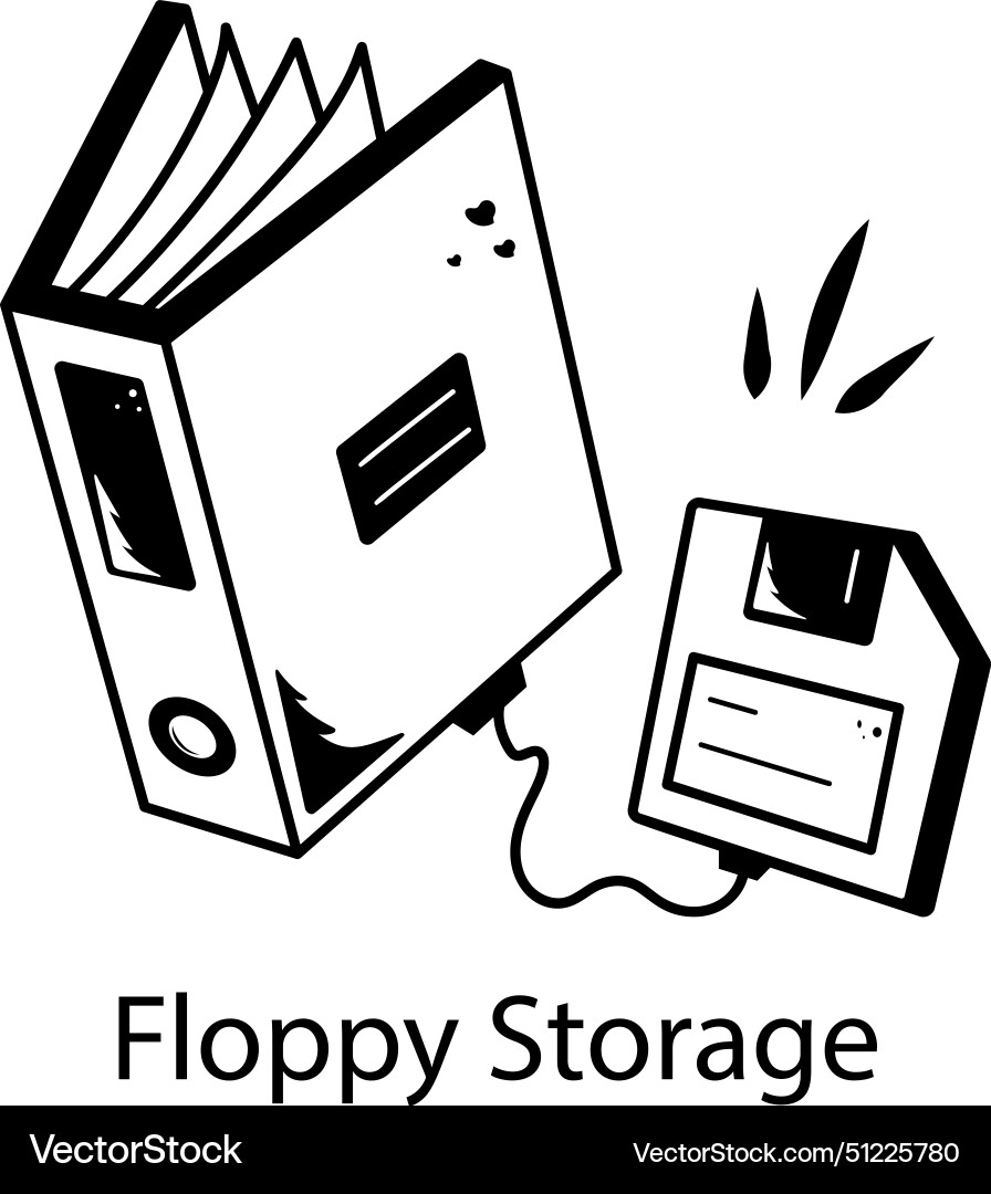 Floppy storage Royalty Free Vector Image - VectorStock