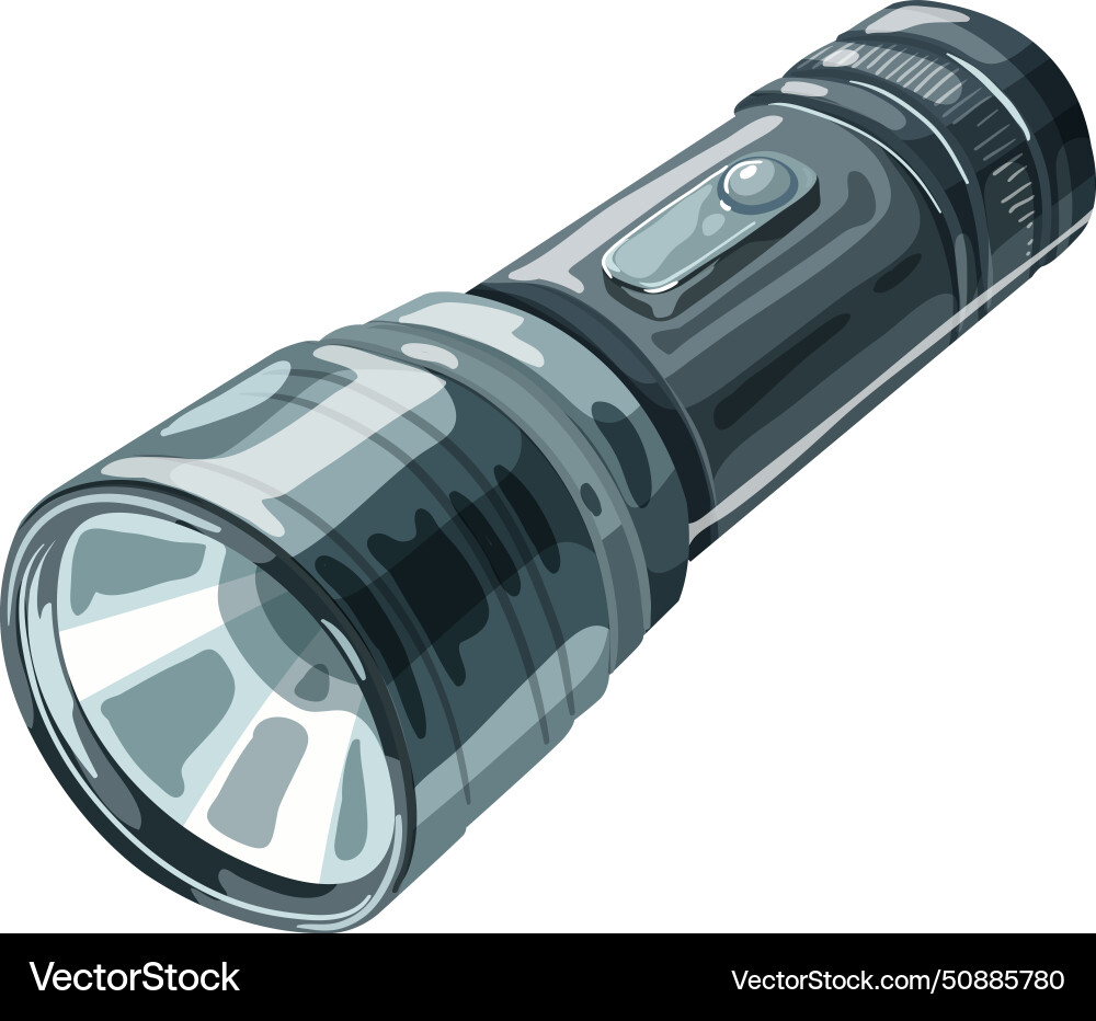 Graphic of a portable handheld flashlight Vector Image