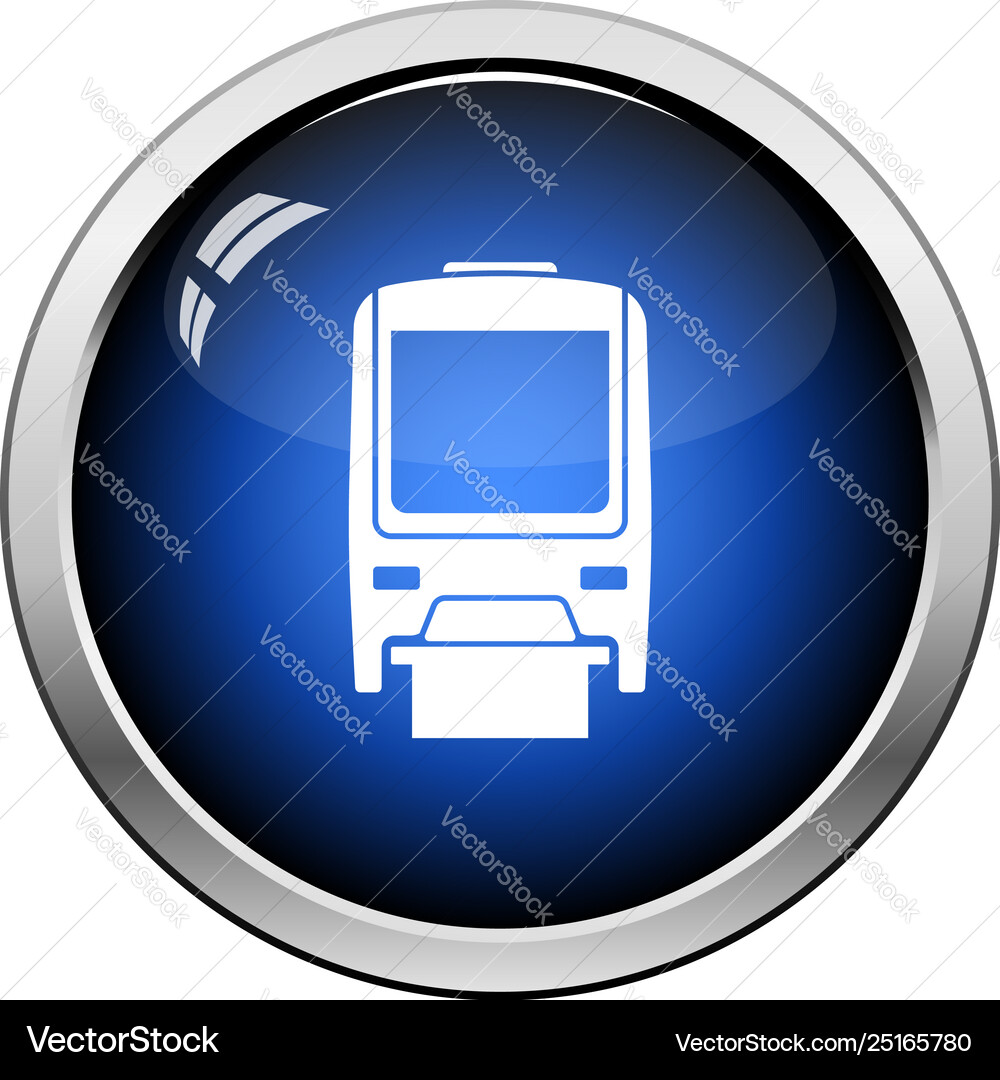 Monorail icon front view Royalty Free Vector Image