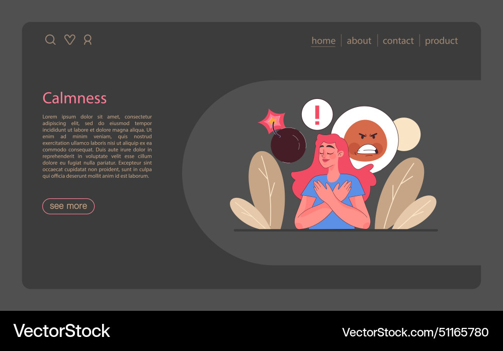 Patience calm person meditating and finding Vector Image