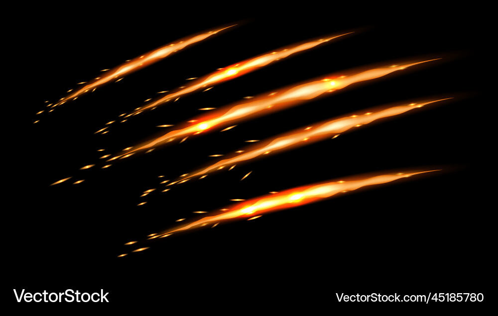 Realistic glowing scratches Royalty Free Vector Image