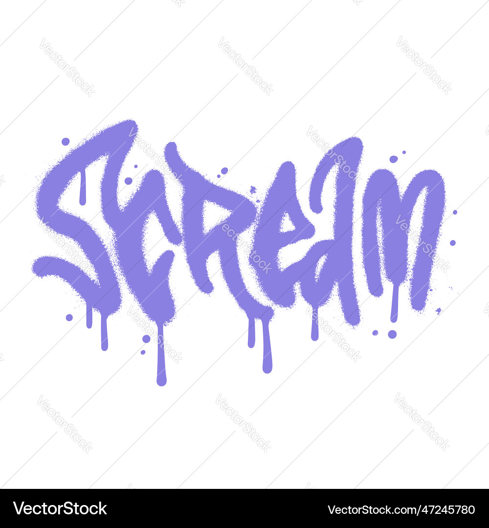 Urban Scream - Graffiti Art Royalty Free Vector Image
