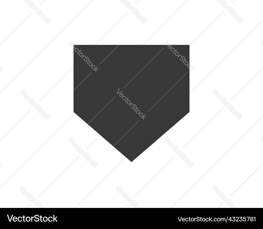 Baseball home plate icon template Royalty Free Vector Image