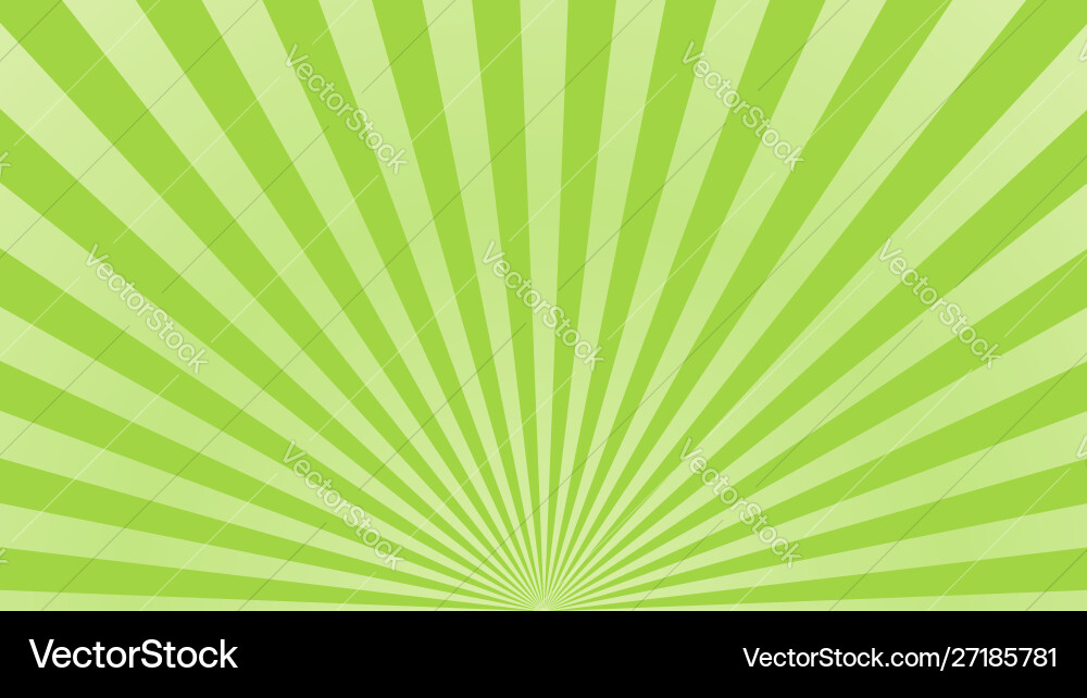 Green Sun Rays Background Royalty Free Vector Image