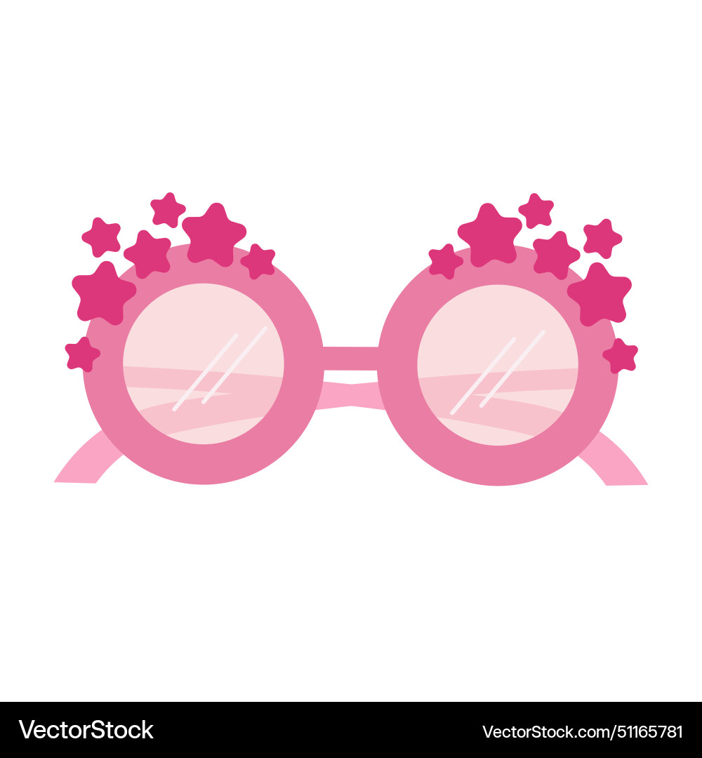 Pink sunglasses in cartoon style Royalty Free Vector Image