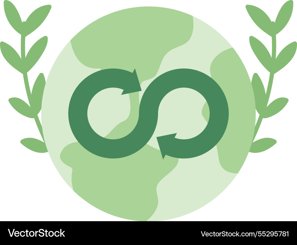 Sustainable development icon Royalty Free Vector Image