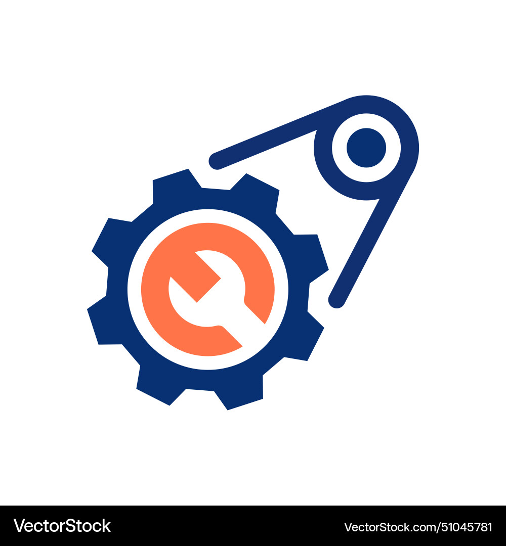 Timing belt repair icon on white background Vector Image
