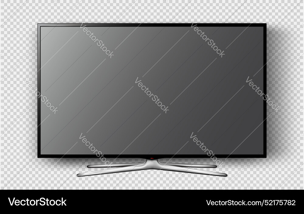 Realistic tv screen modern stylish lcd Royalty Free Vector