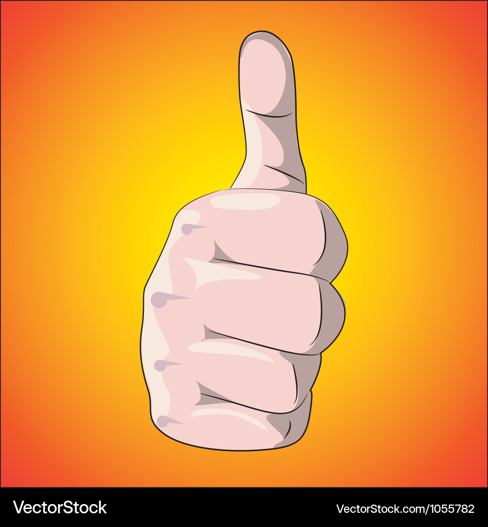 Thumbs up Royalty Free Vector Image - VectorStock