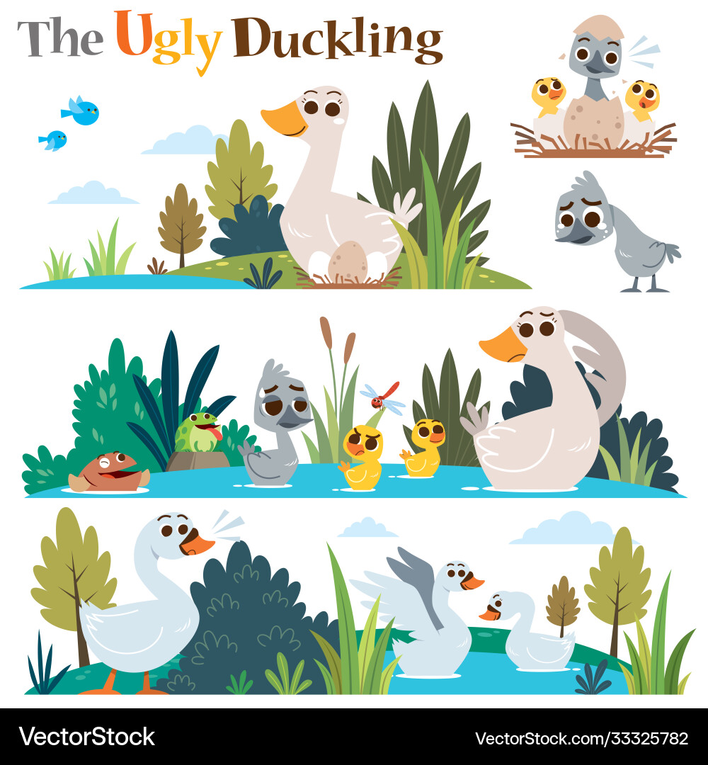 Ugly duckling Royalty Free Vector Image - VectorStock