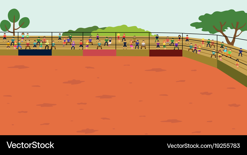 Arena rodeo background Royalty Free Vector Image