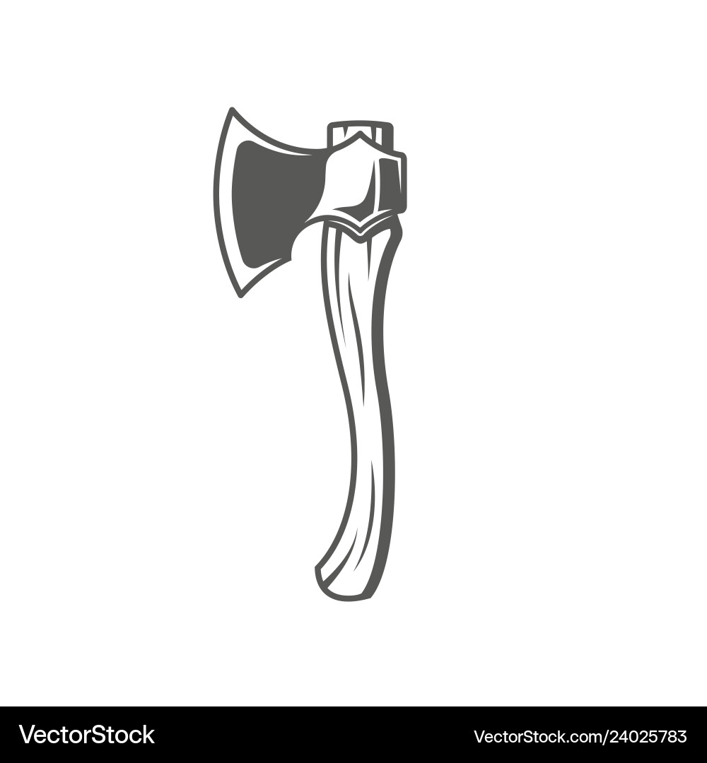 Axe isolated on white background Royalty Free Vector Image