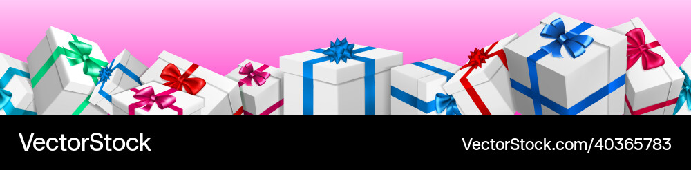 Banner with gift boxes Royalty Free Vector Image