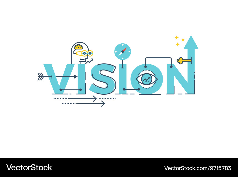Business Vision Typography Royalty Free Vector Image