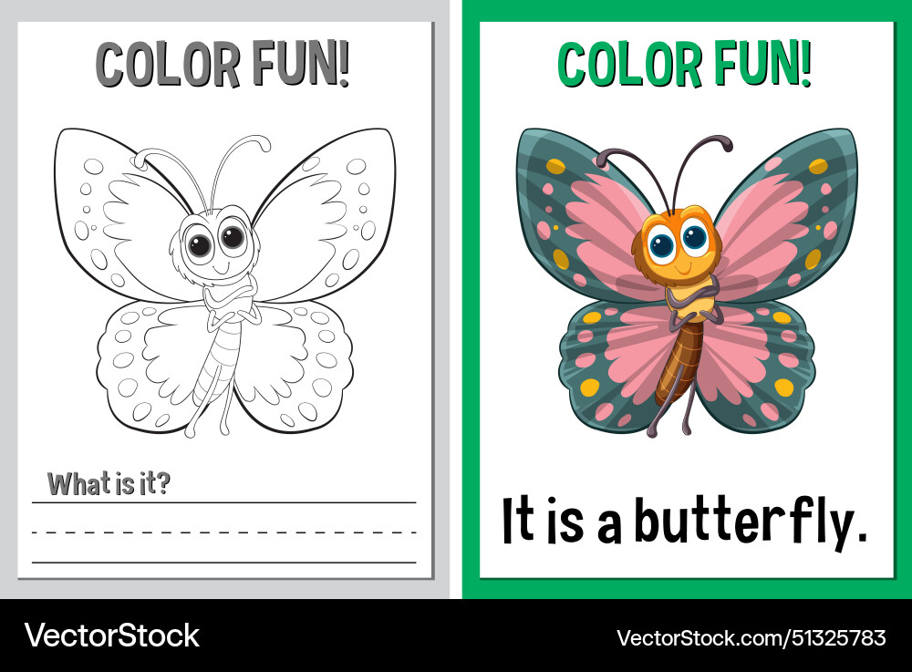 Educational coloring sheets for children Vector Image