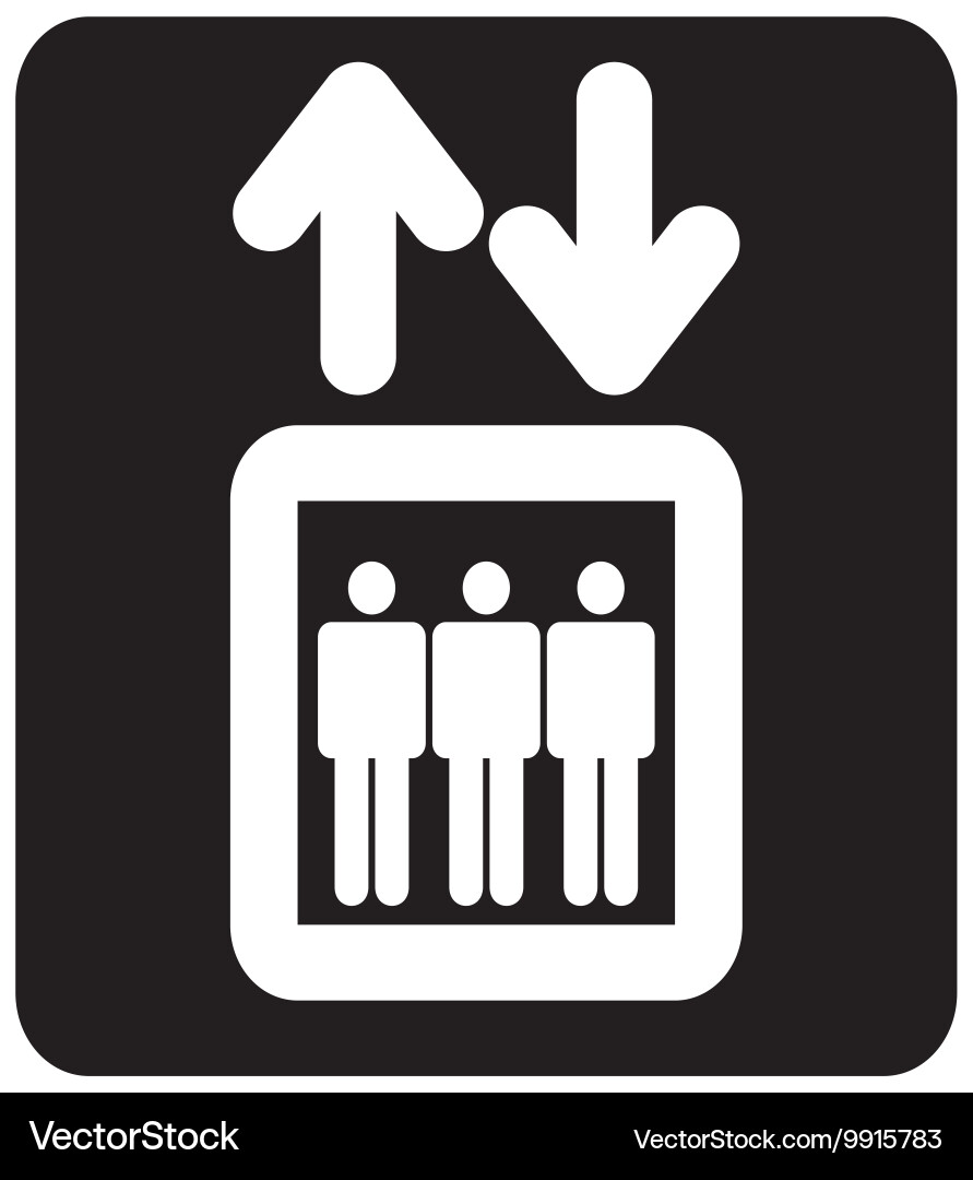 Elevator sign Royalty Free Vector Image - VectorStock