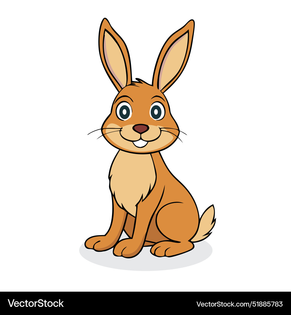 Hare animal cartoons isolated flat Royalty Free Vector Image