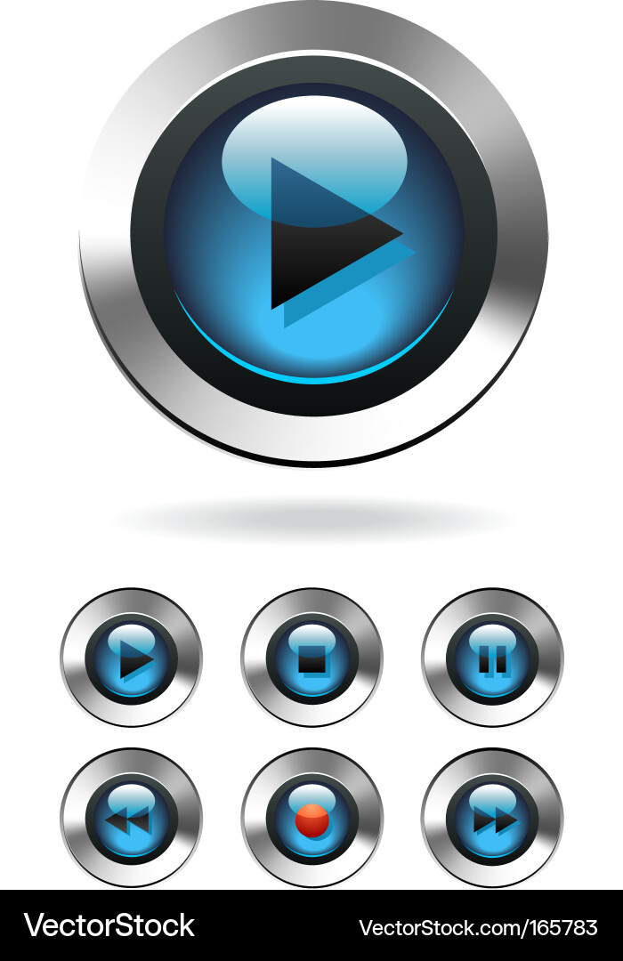 Music player button Royalty Free Vector Image - VectorStock