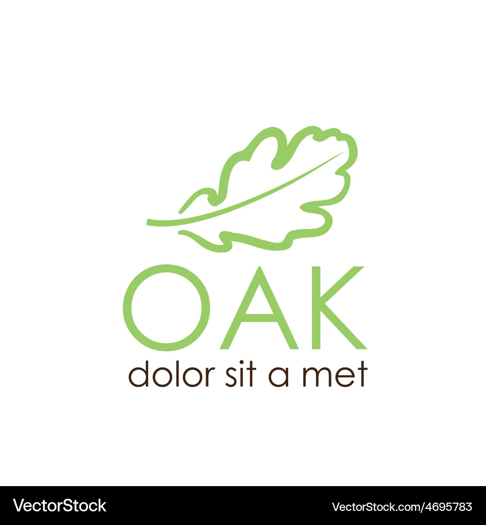 Oak leaf design template Royalty Free Vector Image