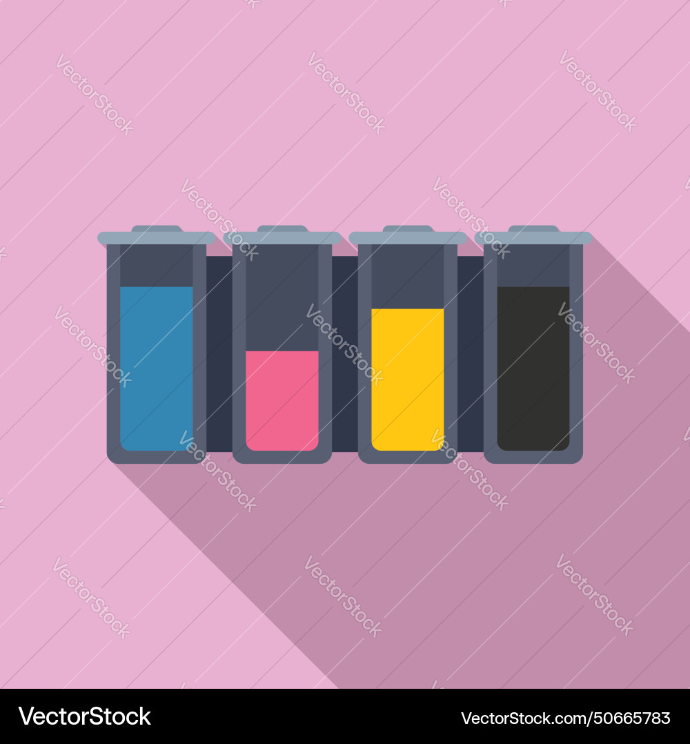Refilling cartridge icon flat eco device Vector Image