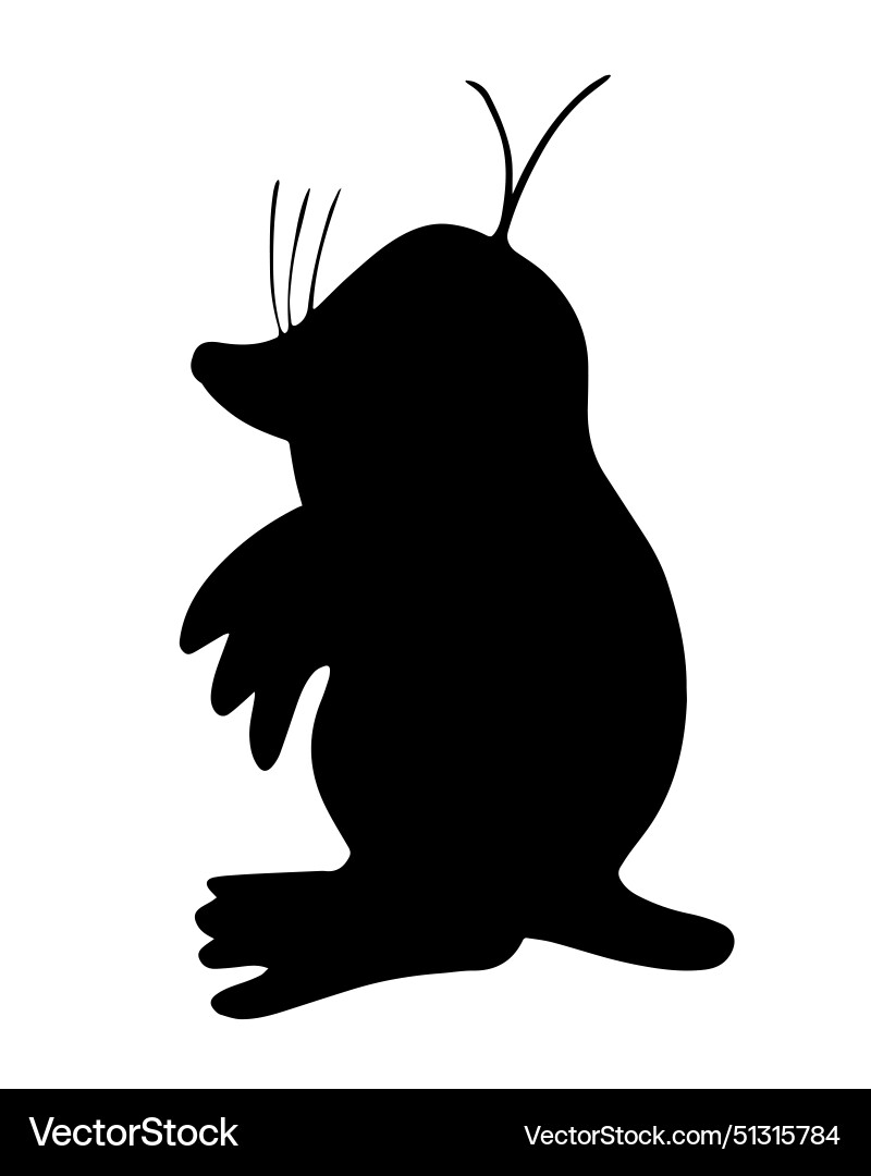 A mole silhouette Royalty Free Vector Image - VectorStock