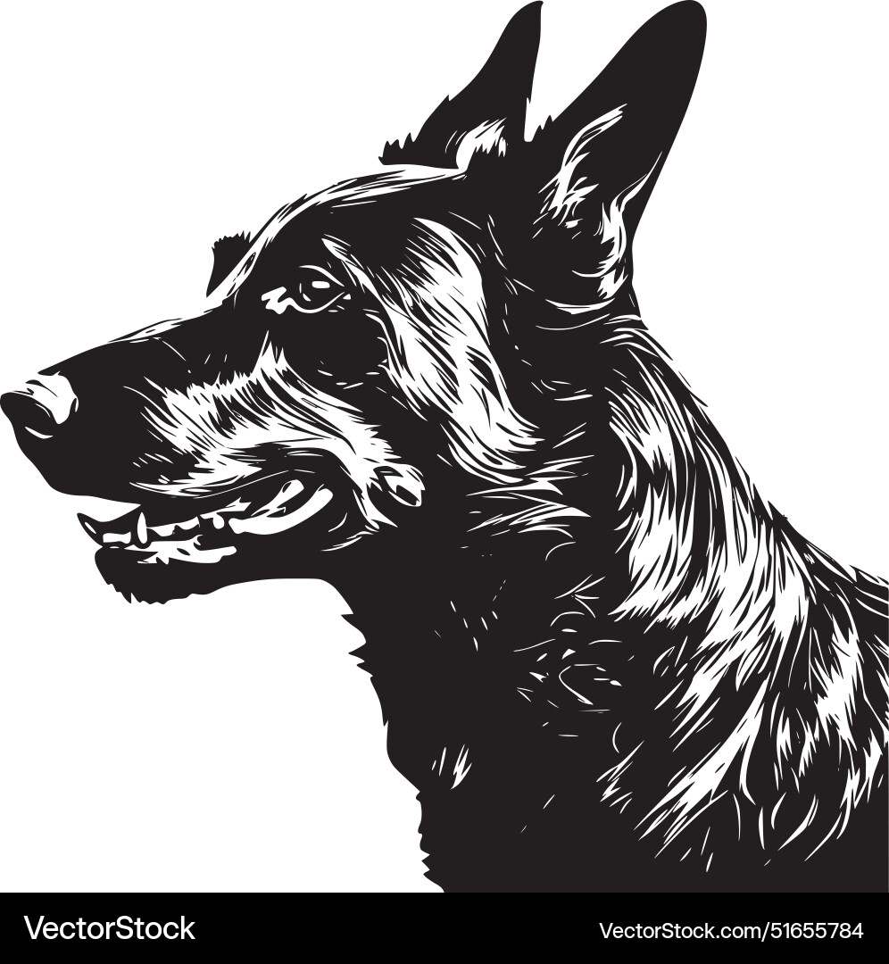 Australian kelpie - minimalist and flat logo Vector Image