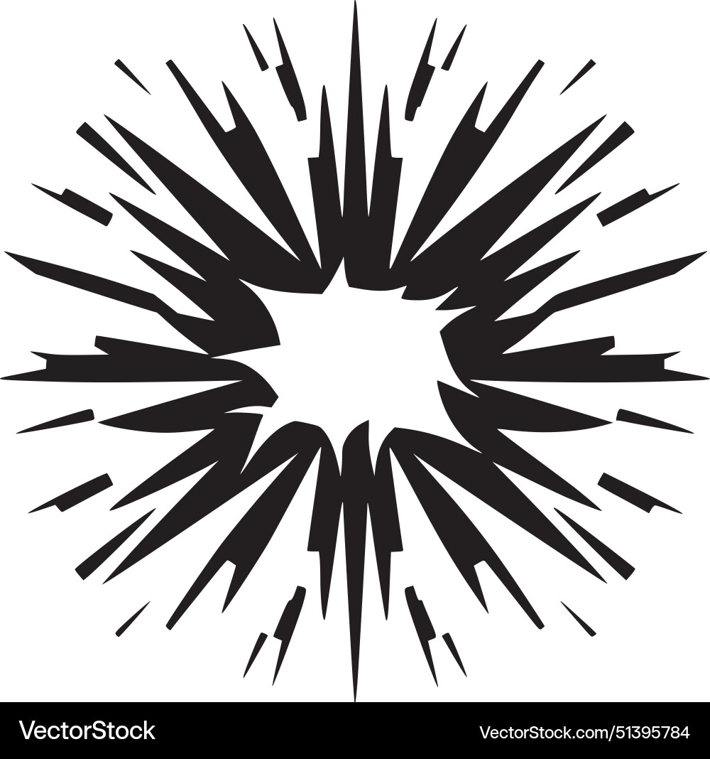 Explosion - high quality logo ideal for t-shirt Vector Image