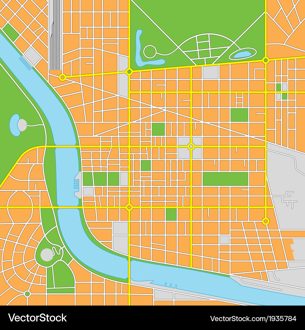 Generic city map Royalty Free Vector Image - VectorStock