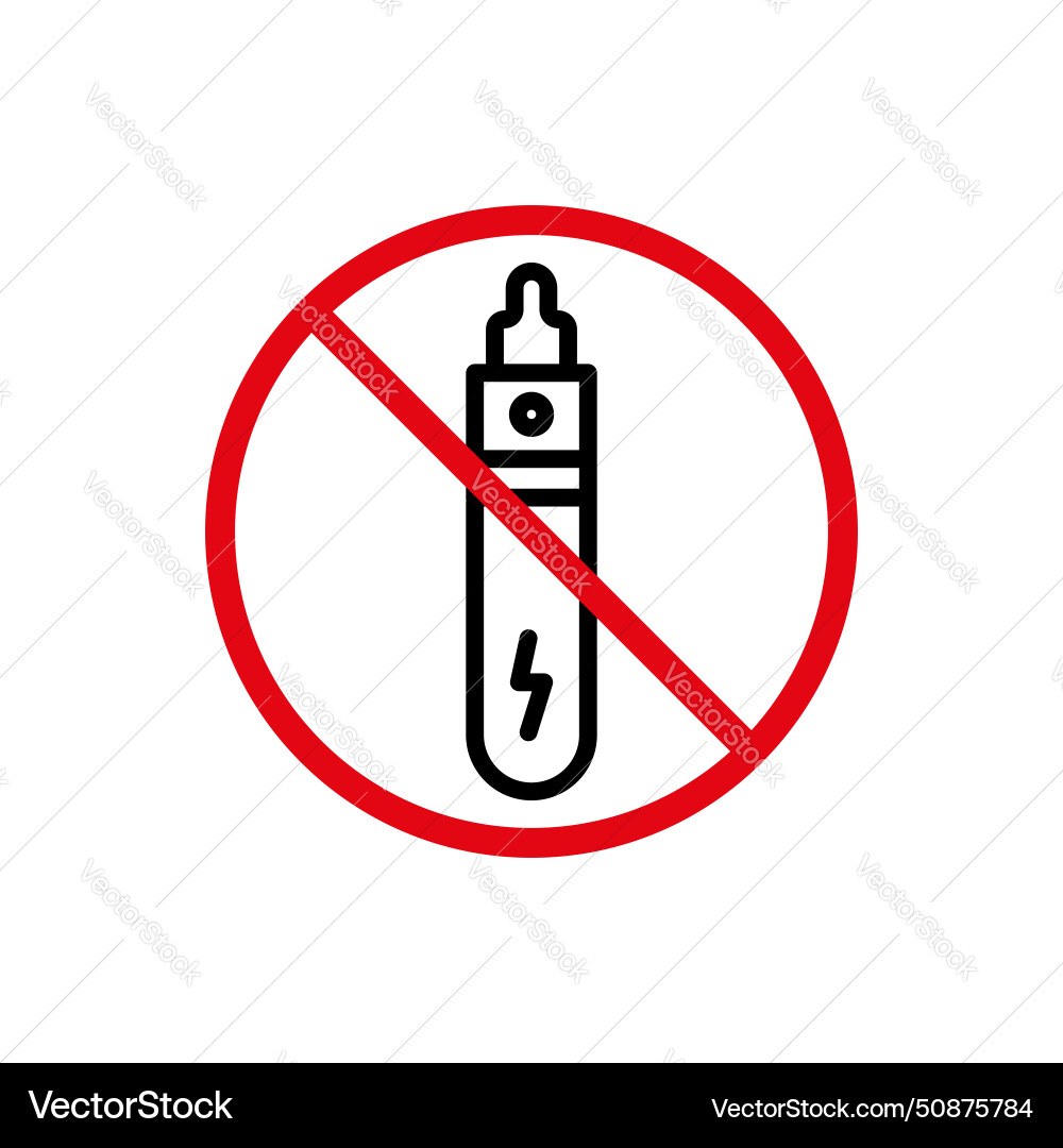 No vaping icon set vape forbidden smoke symbol Vector Image