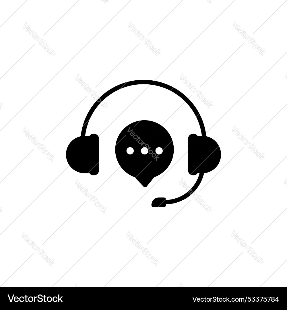 Support service headset icon set customer care Vector Image