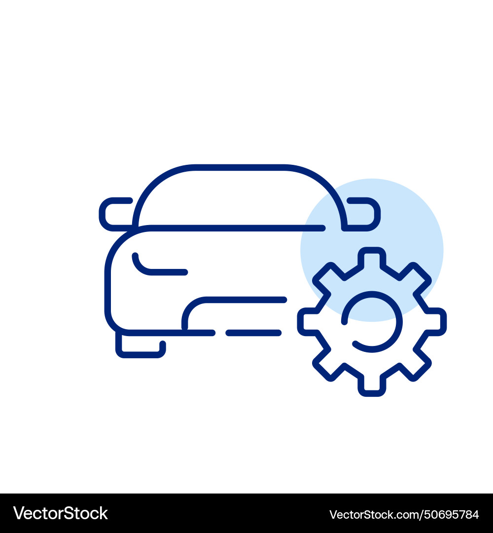Vehicle engineering configuration and maintenance Vector Image