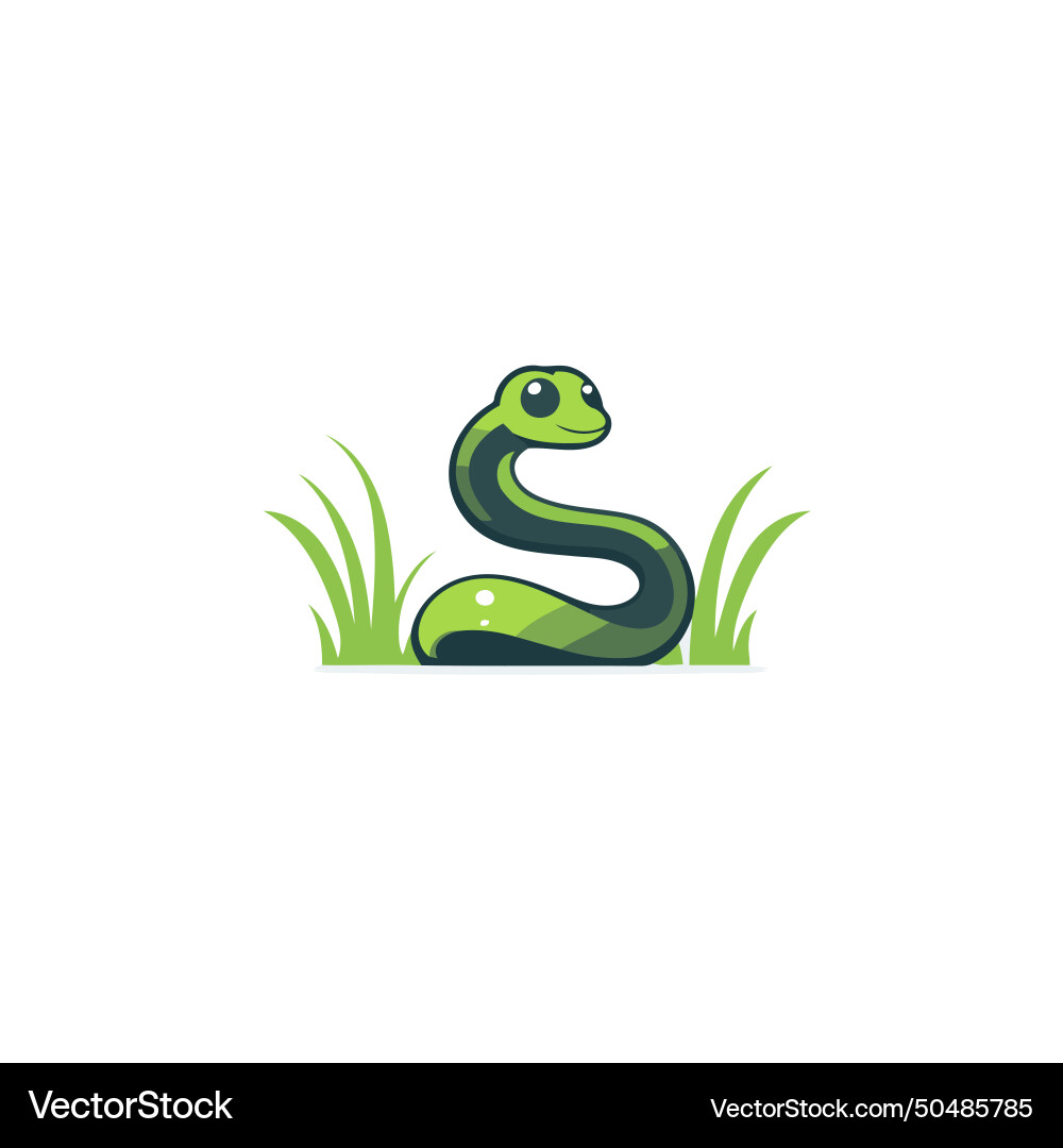 Cute snake logo design reptile Royalty Free Vector Image