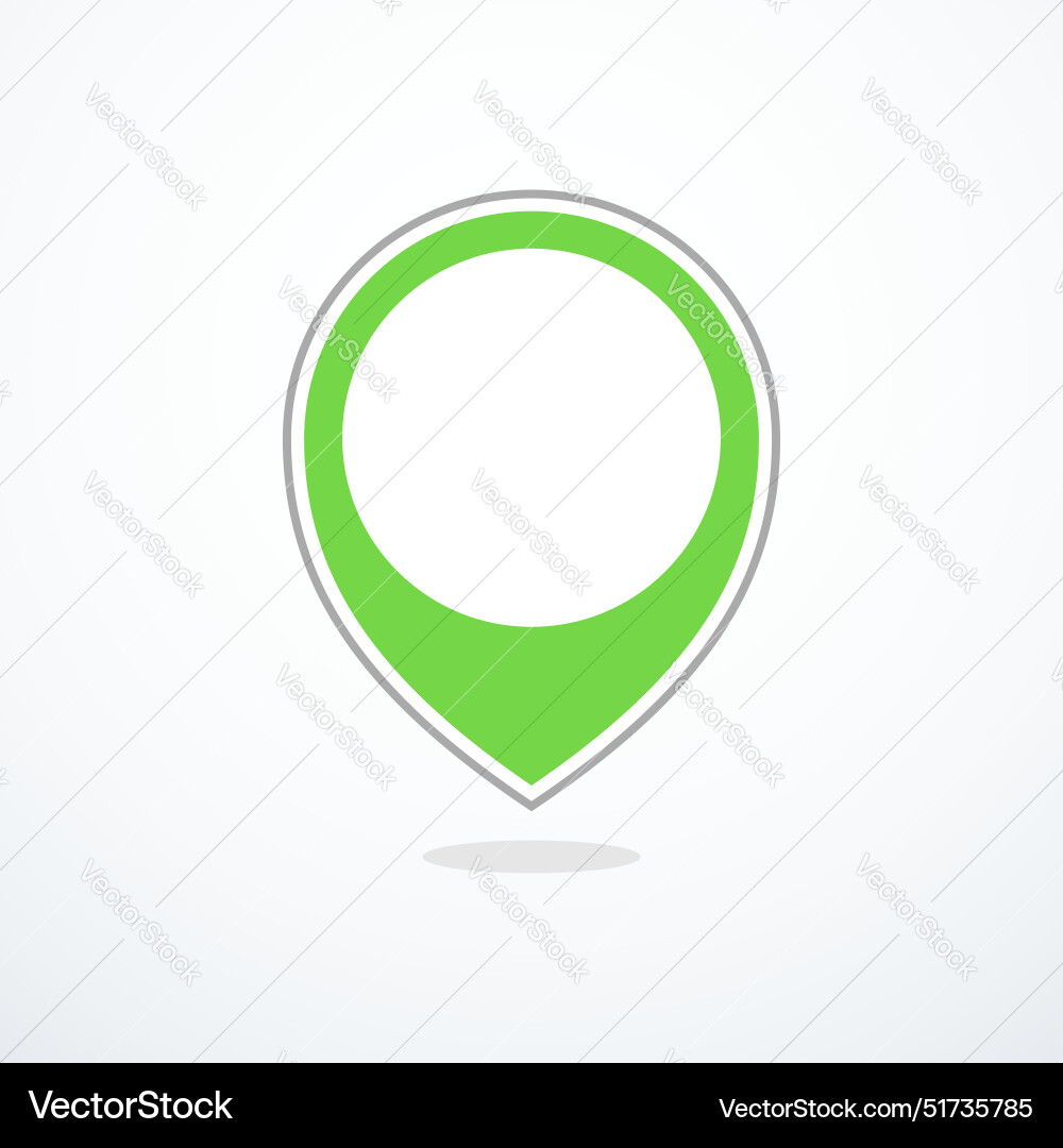 Green map pin icon Royalty Free Vector Image - VectorStock