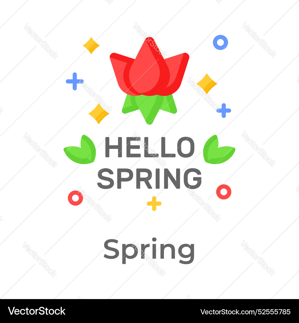 Hello spring Royalty Free Vector Image - VectorStock