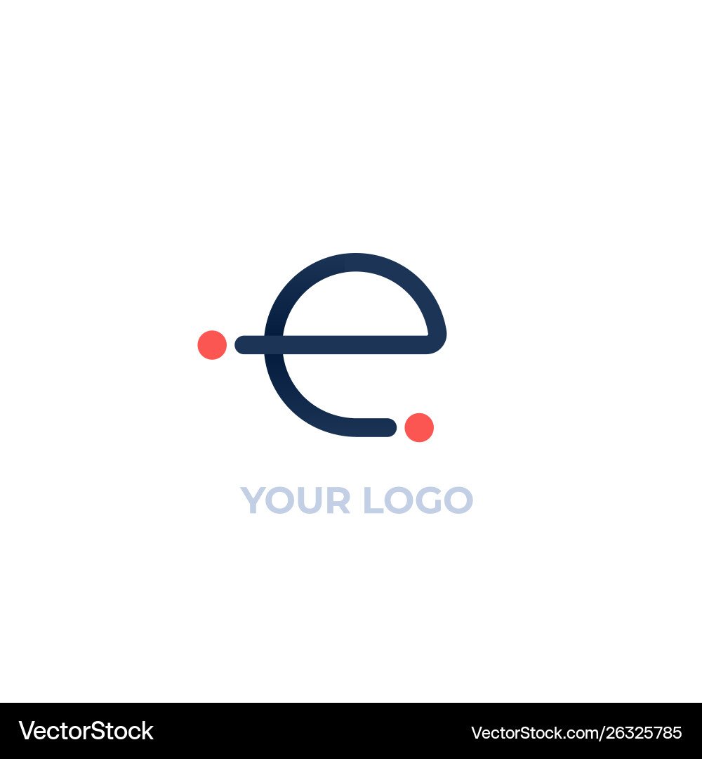 Logo e letter design Royalty Free Vector Image