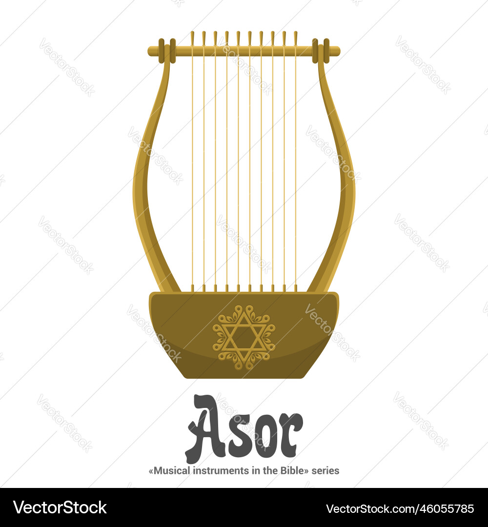 Musical instruments in the bible series Royalty Free Vector