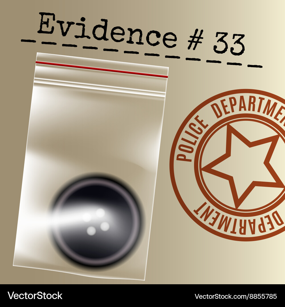 Police case evidence Royalty Free Vector Image