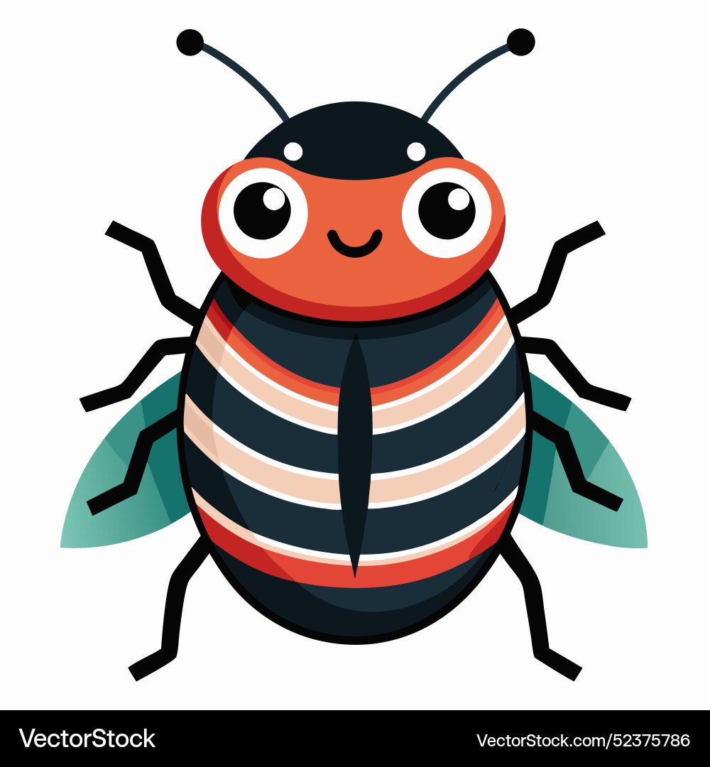 Cigarette beetle bug looks kawaii Royalty Free Vector Image