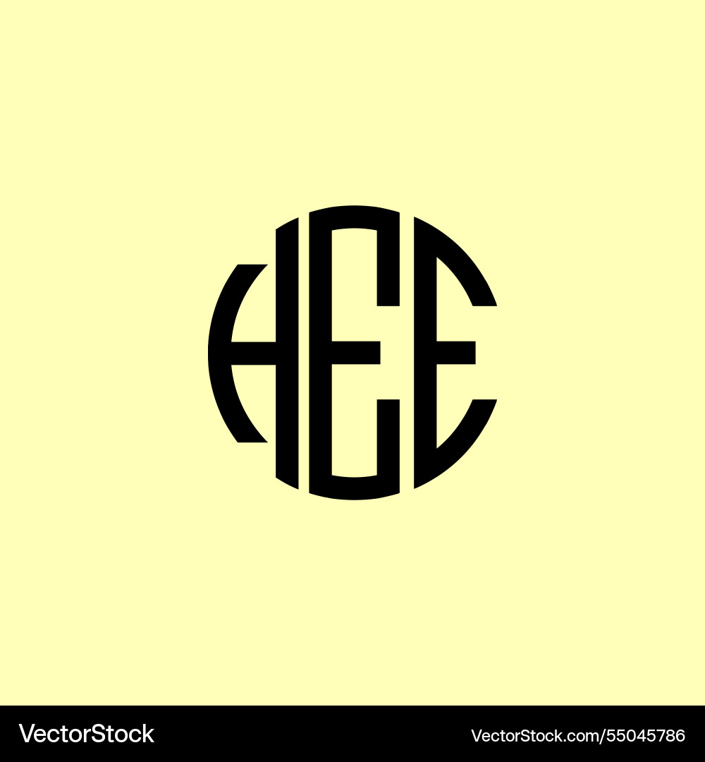 Creative rounded initial letters hee logo Vector Image