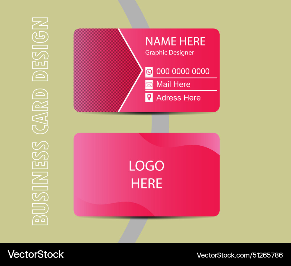 Professional creative business card template Vector Image