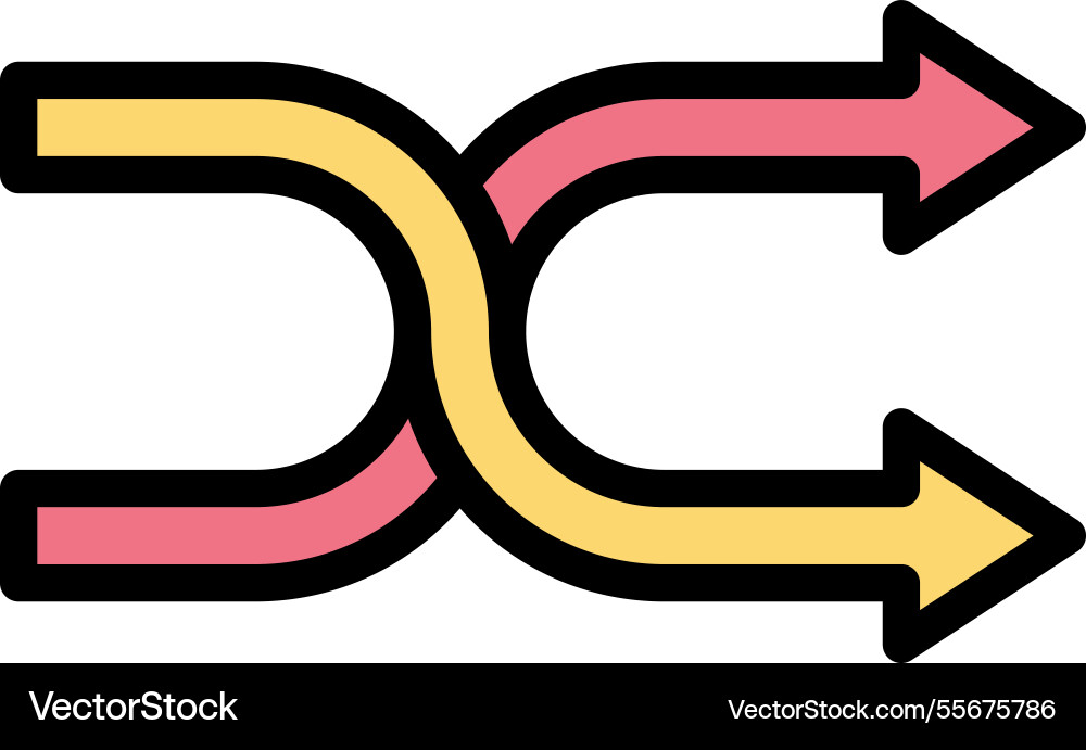 Shuffle icon design Royalty Free Vector Image - VectorStock