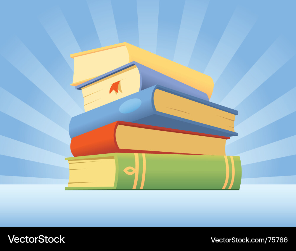 Stack of books Royalty Free Vector Image - VectorStock