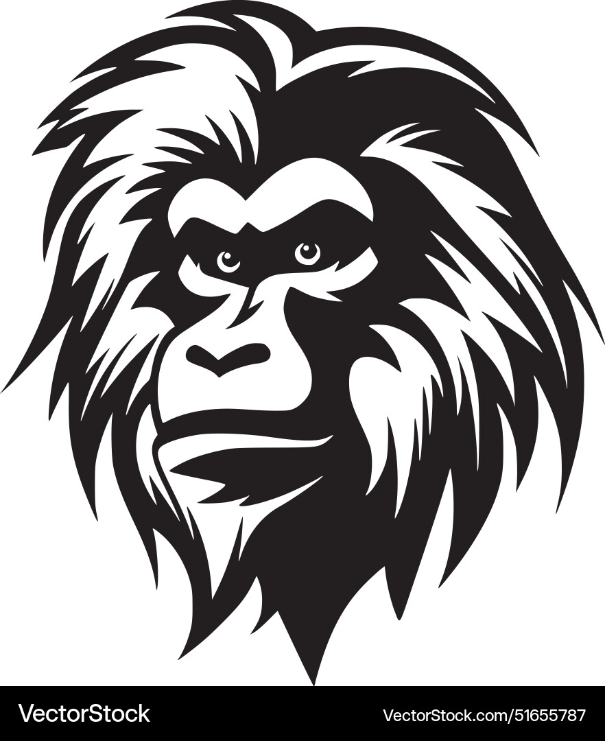 Baboon - minimalist and simple silhouette Vector Image